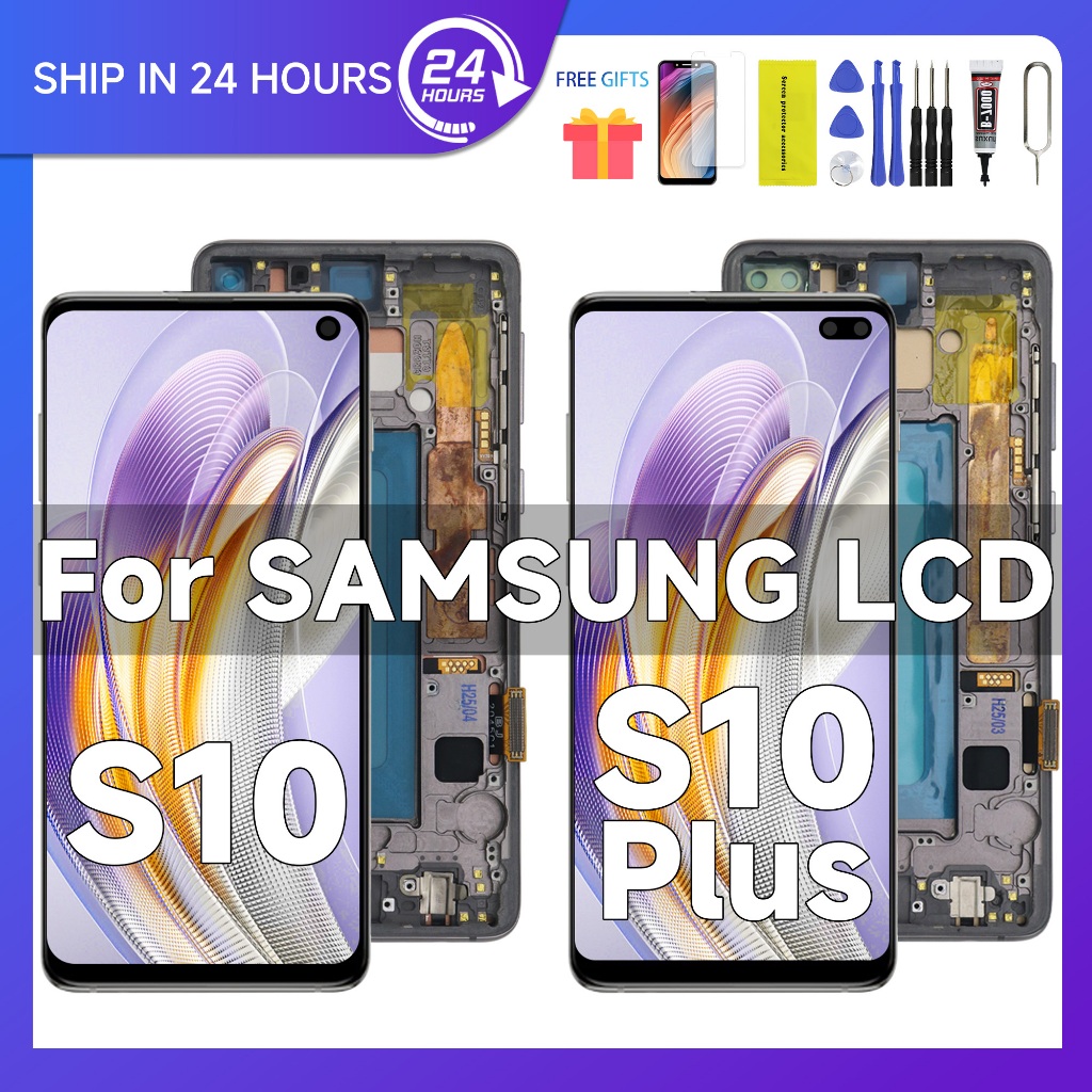 For Samsung Galaxy S10 S10+ G975F G770 G975U G975W Lcd With Frame ...