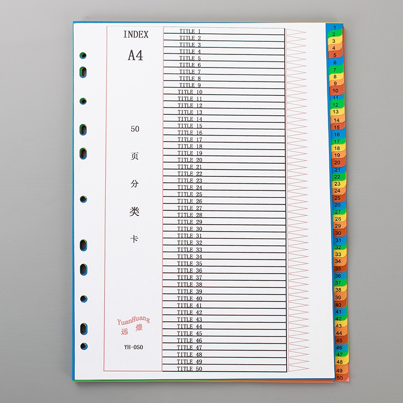 YuanHuang Paging Paper 50 Pages Separating Paper 50 Pages ...