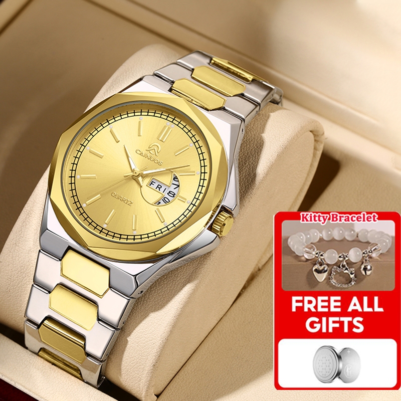 Cainuos Business Simple Men's Wrist Strap Calendar Waterproof Luminous ...