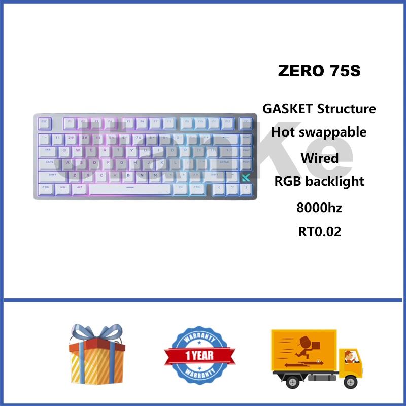 MCHOSE ZERO 75S Magnetic Wired Keyboard 75% Hot swappable RGB GASKET Custom Gaming Keyboard ...