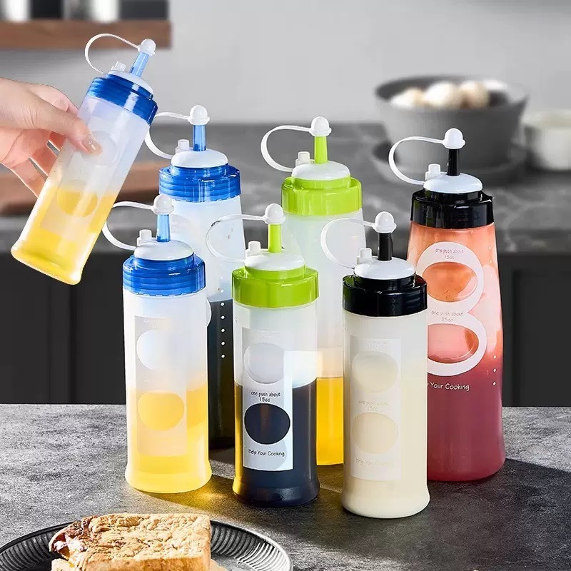 350ML/650ML Plastic PE Squeeze Bottle Storage Container 3-stage Dosing ...