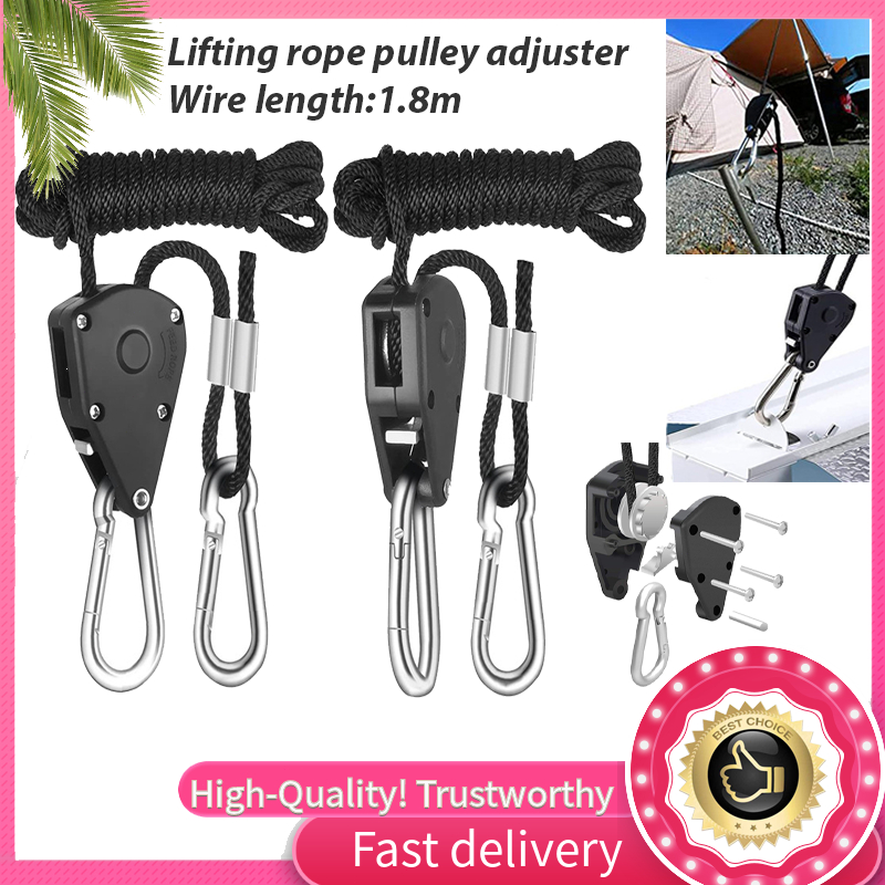 【Local delivery+COD】Adjustable 1Pair Pulley Sling Lifting Rope Ratchet ...
