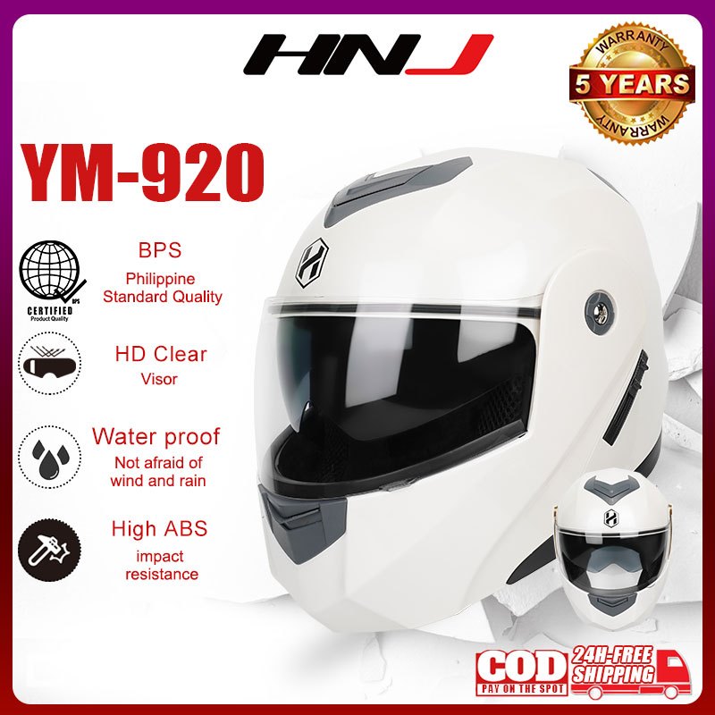 HNJ YM-920 Plain Motorcycle Modular Helmet with Dual Visor for Women ...