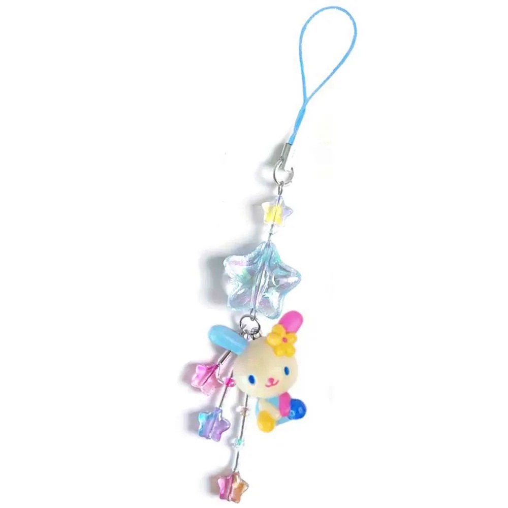 Cute Usahana Bunny Meteor Shower Star Beads Strap Bead Keyring Mascot ...