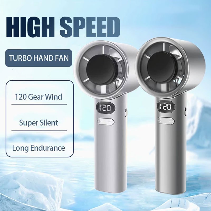 M11 Mini Turbo Portable Rechargeable Fan 120 Speed Adjustment Handheld ...