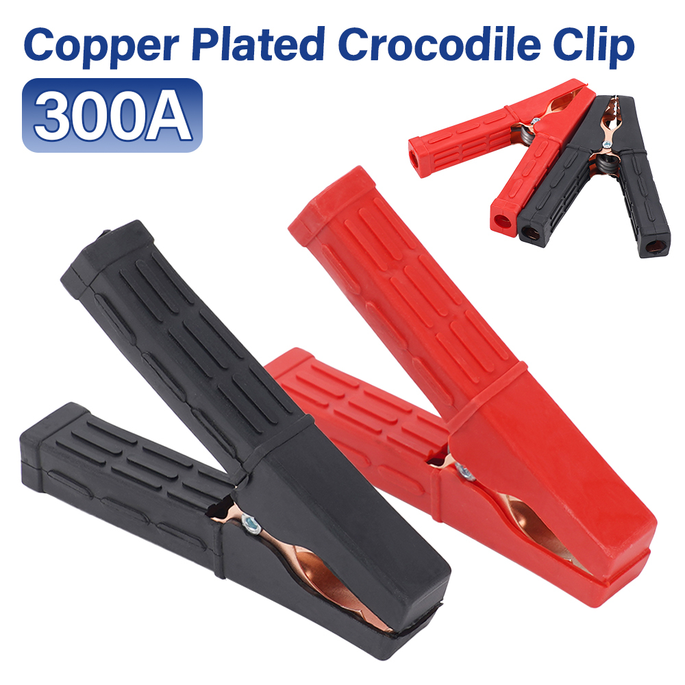 1Pair 300A Electrical Crocodile Alligator Clips Car Battery Charger ...