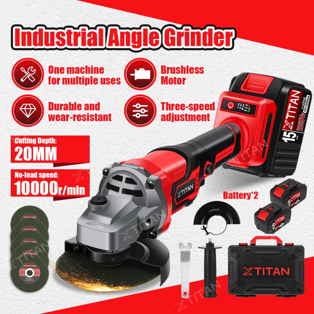 TEKKER & XTITAN【3YearWarranty】Industrial Brushless Angle Grinder ...