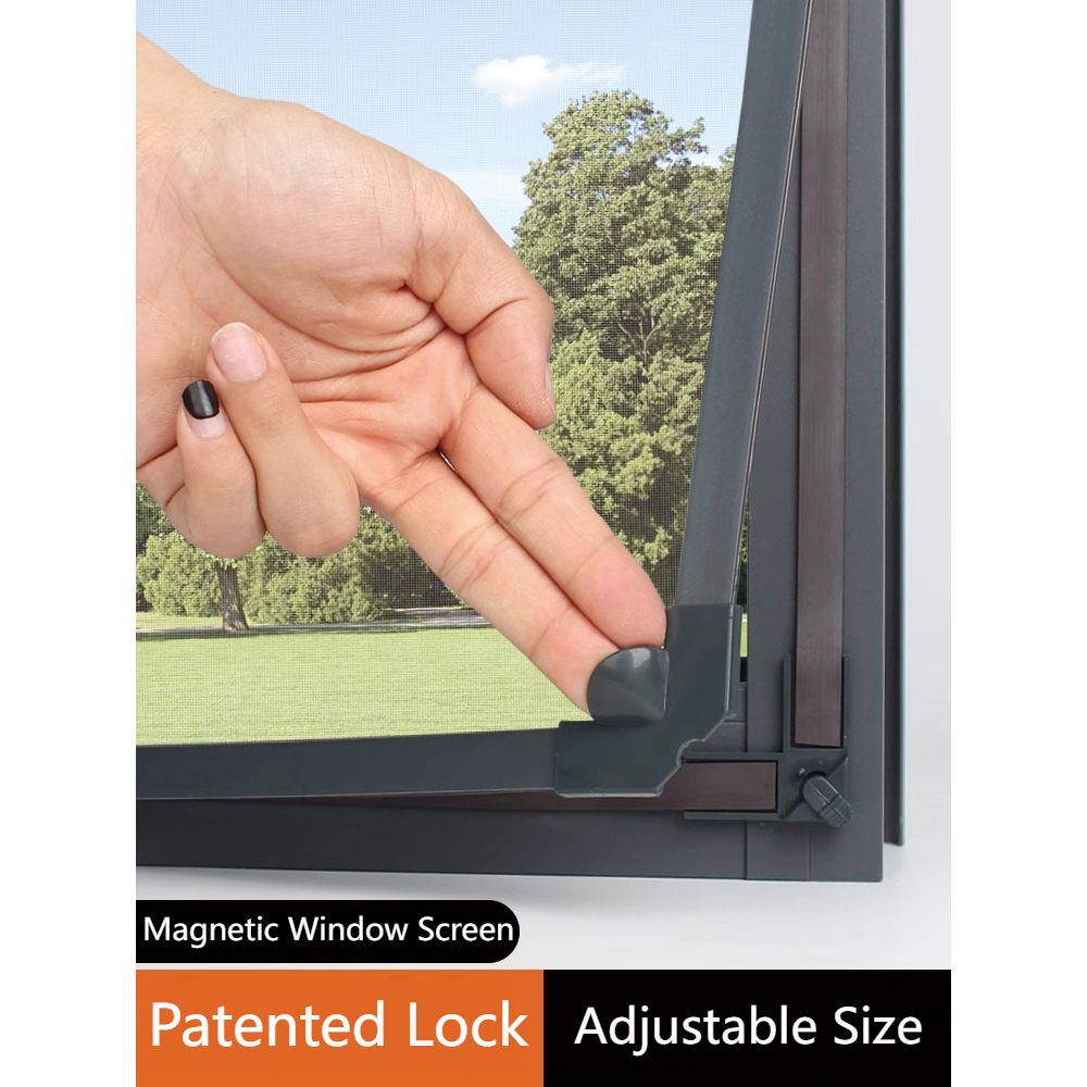 Kyoca (Patented Lock) Magnetic Mosquito Net Adjustable Size Window ...
