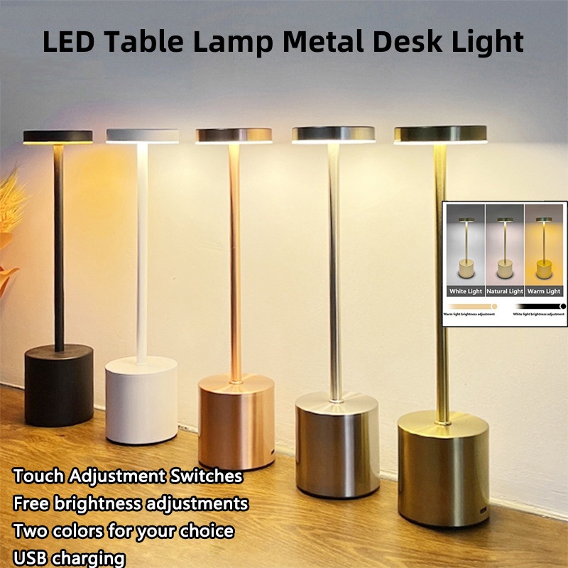 1pc LED Metal Table Lamp with Modern Features | Shopee Philippines