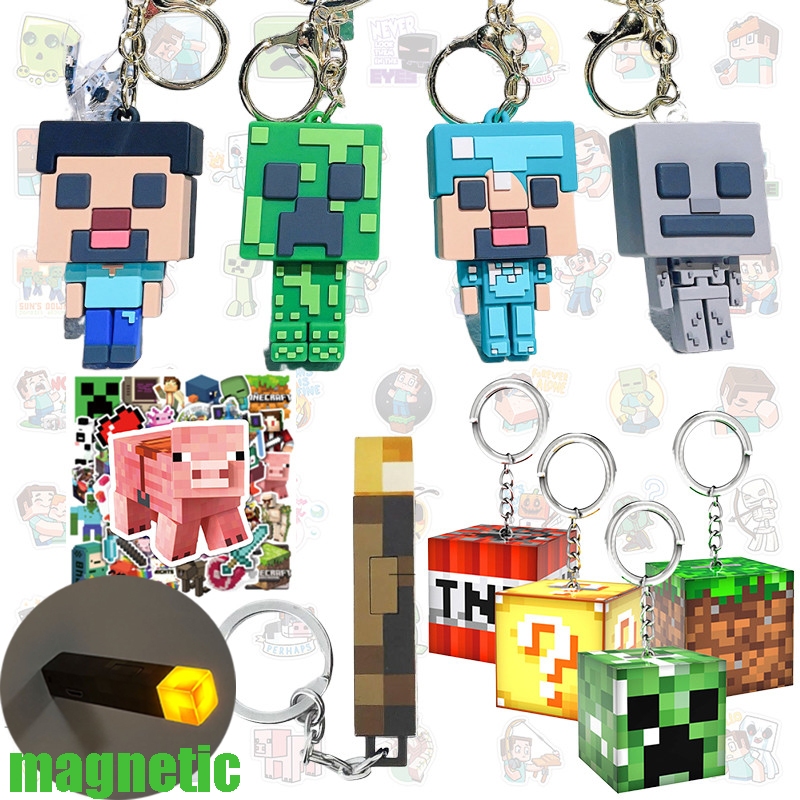 Minecraft Key Chains Backpack Pendant Minecraft Pvc Building Backpack ...