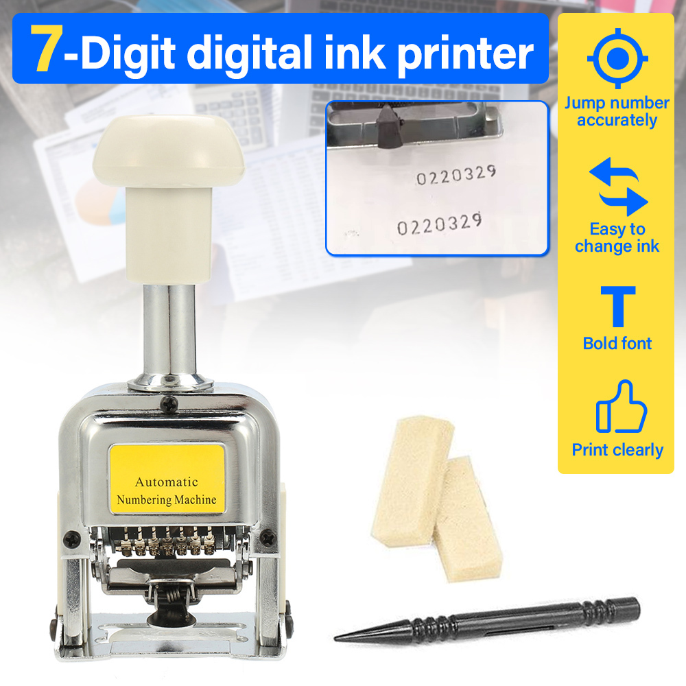 Automatic Number Machine Stick Stamp 7 Digit Numbering Machine Into The ...