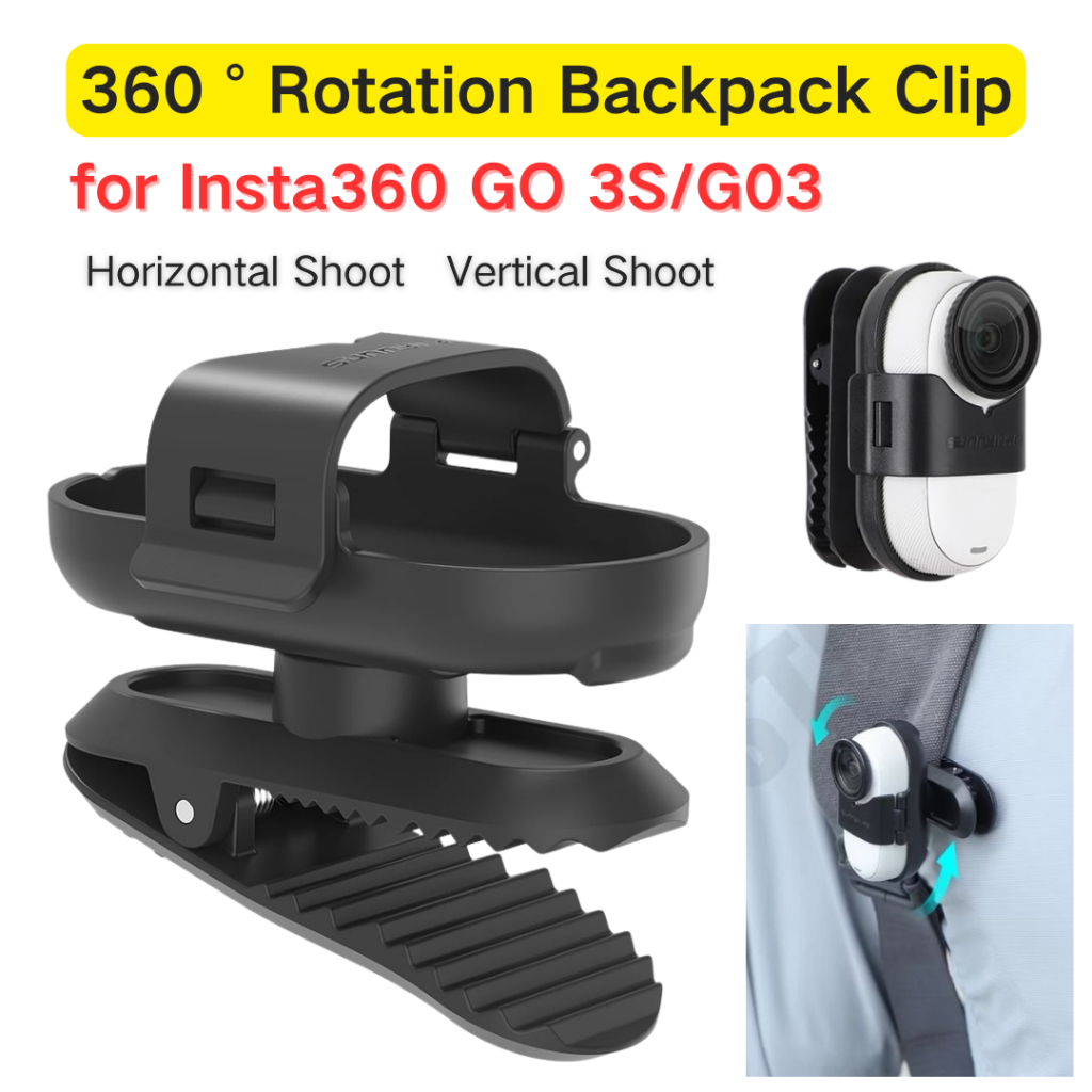 Sunnylife Backpack Clip Holder For Insta360 GO 3S/GO3 Anti-shake 360 ...