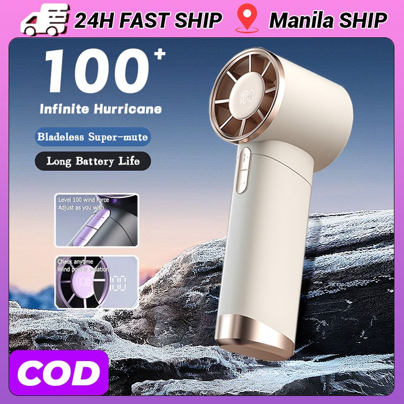(COD) DS1013 High-Wind Mini Fan Rechargeable Handheld Turbo Fan ...
