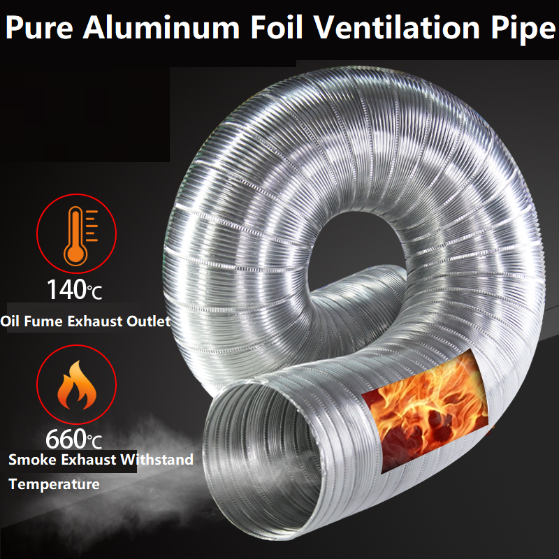 Pure Aluminum Foil Ventilation Pipe Aluminum Corrugated Telescopic Hard ...