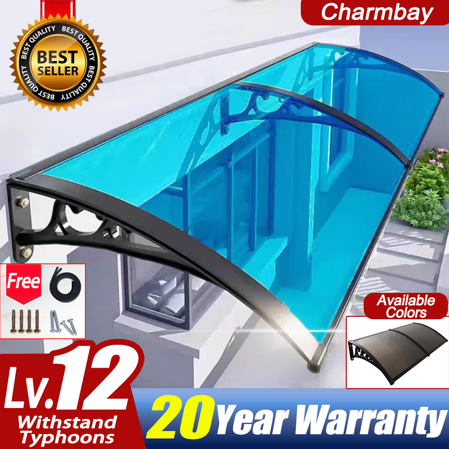 【LV.12】Heavy-duty Awning Canopy with Bracket Frame Outdoor Waterproof ...