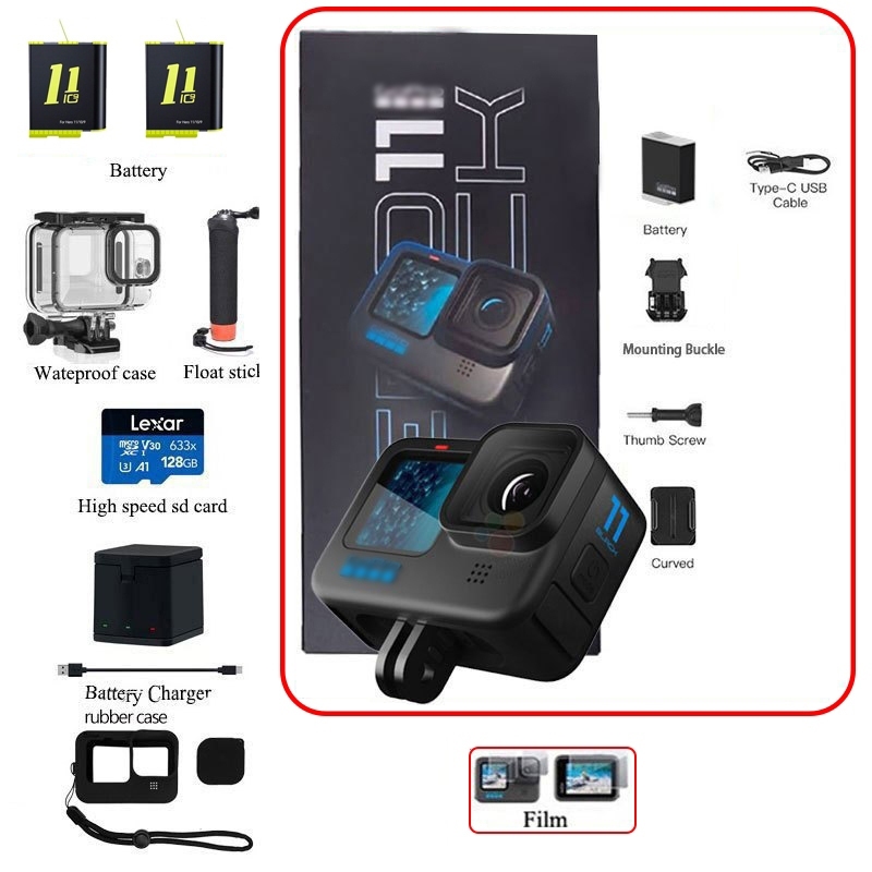 [Bundles]Action Camera For Gopro Hero 11 Black 5.3K60FPS Ultra HD Video ...