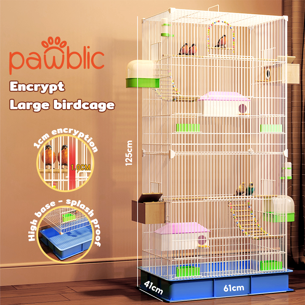 【Ready Stock】 Large And Wide Bird Cage Thickened And Encrypted Parrot ...