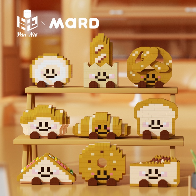 Various bread models building blocks toys gifts | Shopee Philippines