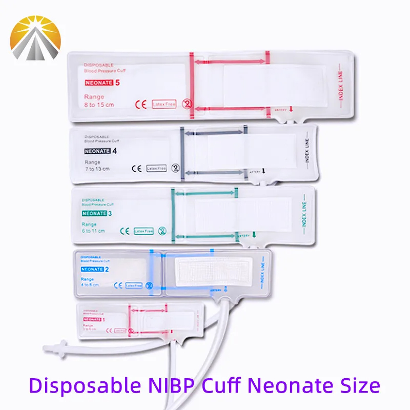 Disposable NIBP Cuff Blood Pressure Cuffs Single Hose For Neonatal ...