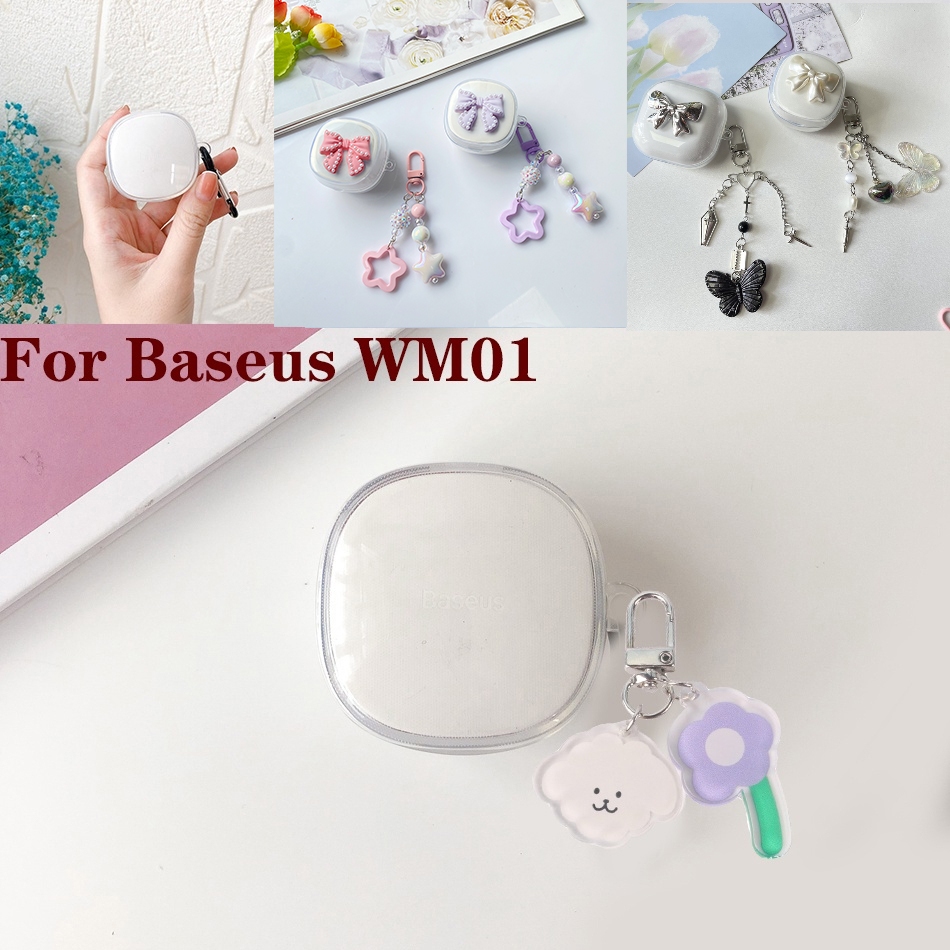fashion Tulip Flower Case Baseus Encok WM01 TWS /WM02 /E16 E19 E20 Bowie Earphone cartoon ...
