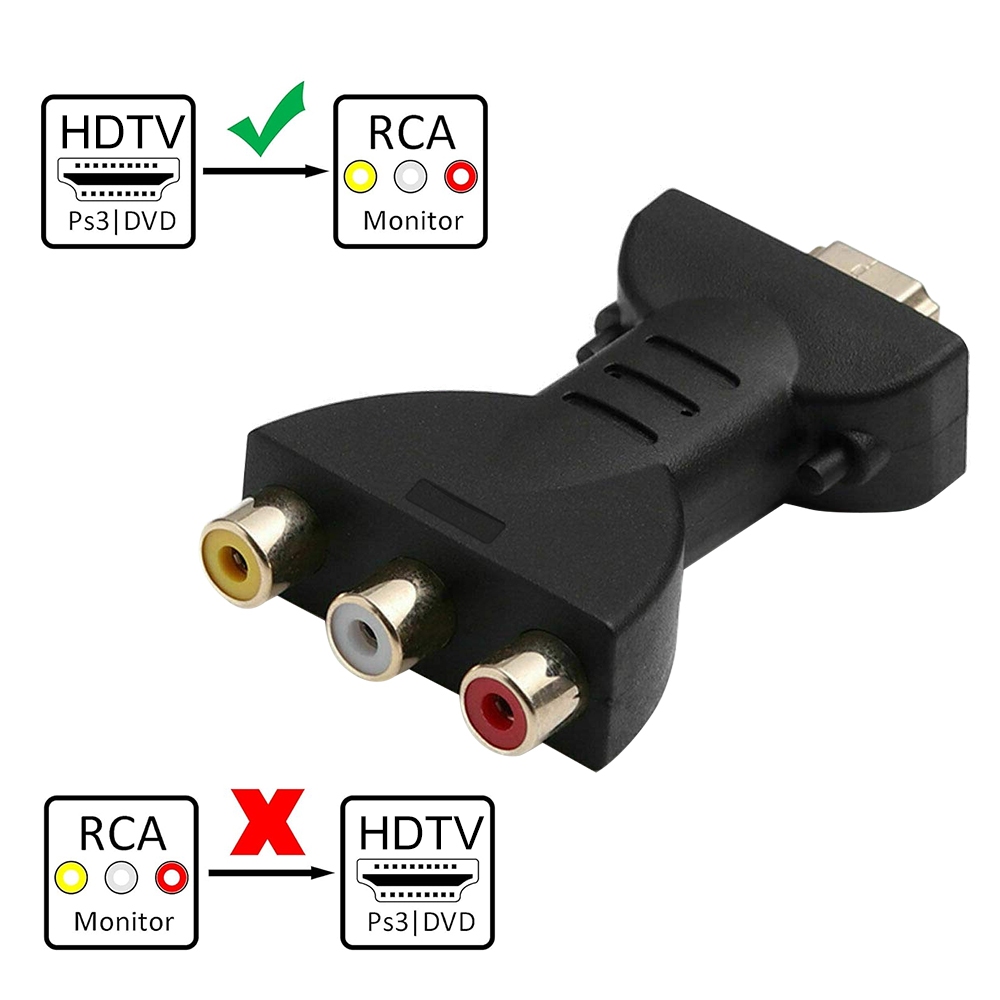 HDMI Male to 3 RCA Female Composite Audio Video Adapter, Uni ...
