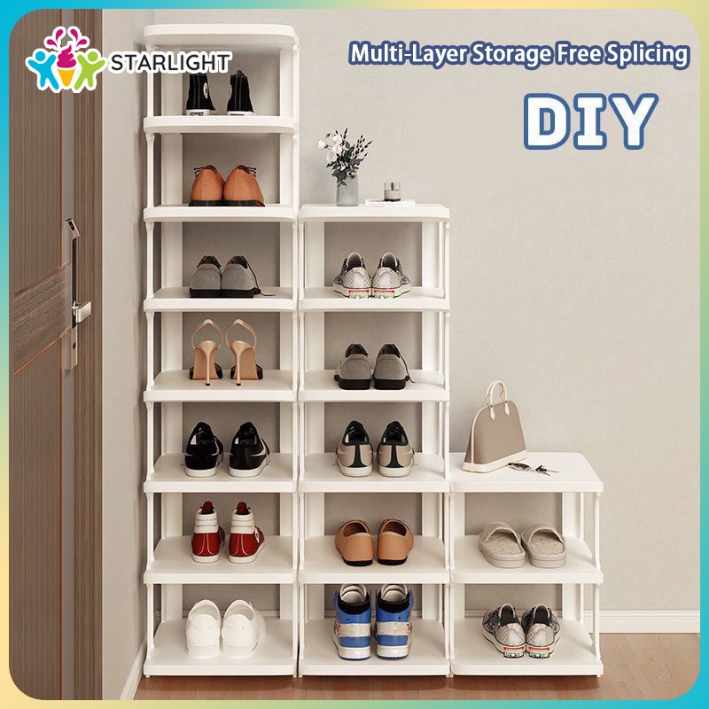 STARLIGHT Shoe Rack Organizer Stackable Shoes Rack For Dormitory ...