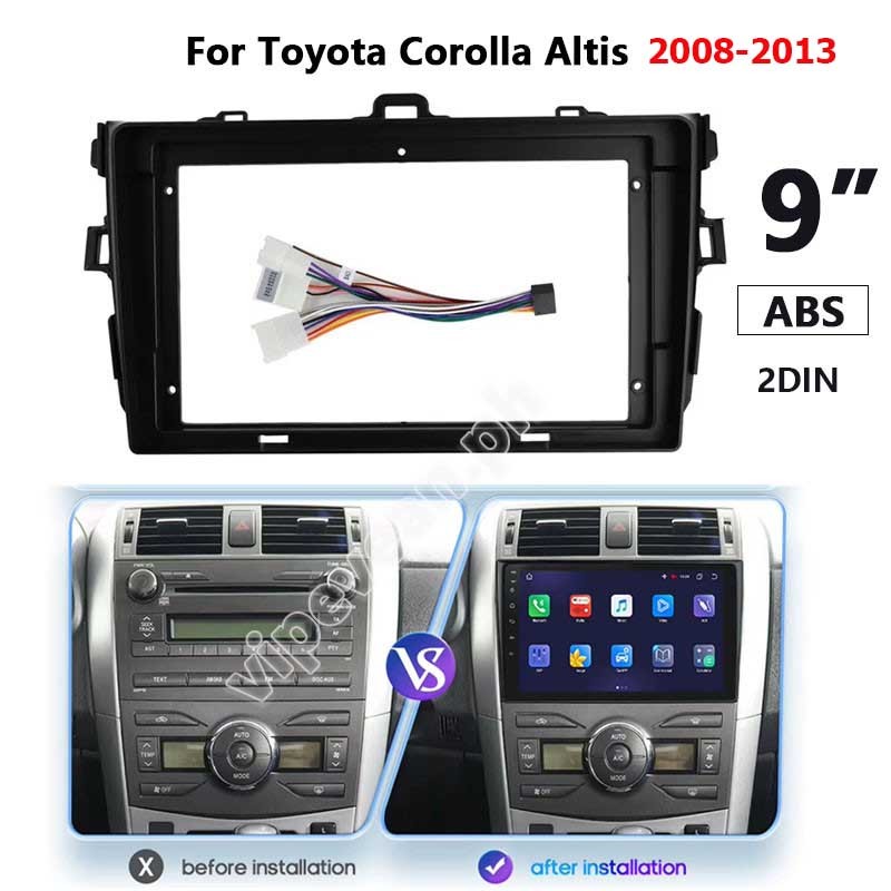 9 Inch Car Fascia for Toyota Corolla Altis 2008-2013 Radio Android Car ...