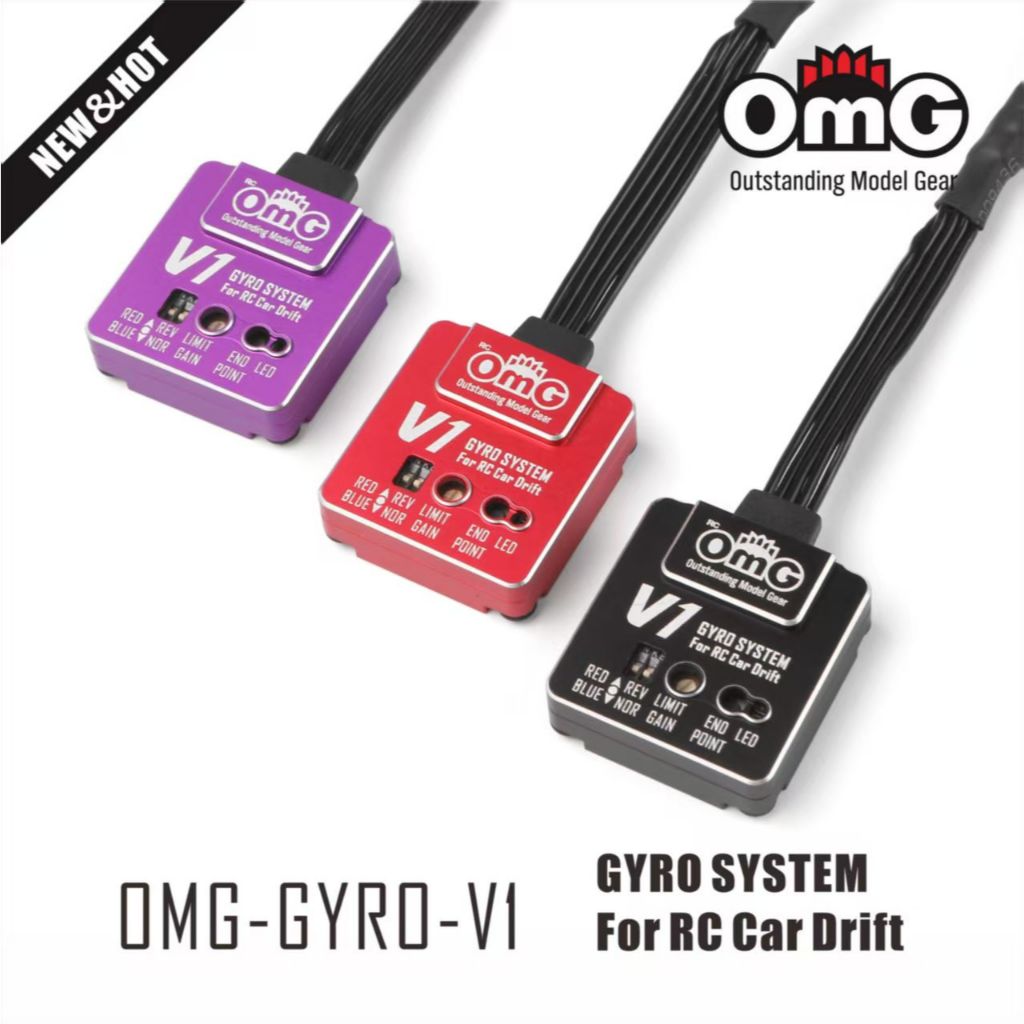 OMG-GYRO-V1 4.8-7.4V Dual System Gyro Gyroscope High Voltage Adjustable EPA Limit Sensitivity ...