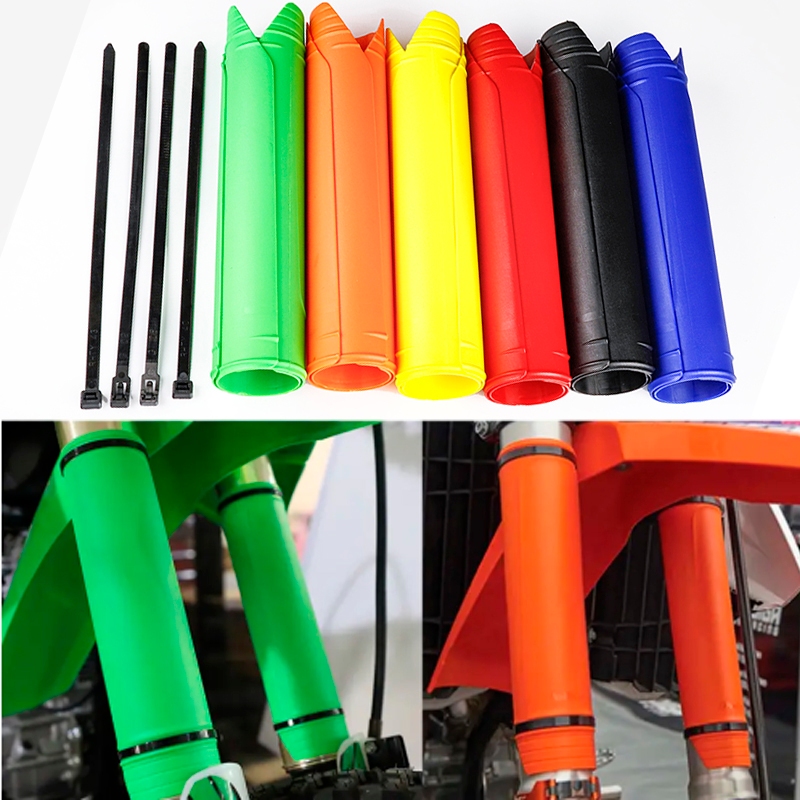 Motorcycle Plastic Cover Front Shock Fork Guard Protectors Absorber ...