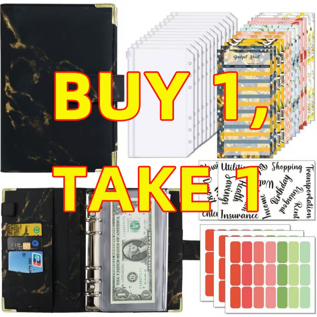 Ipon challenge booklet Money organizer wallet with label A6 Budget ...