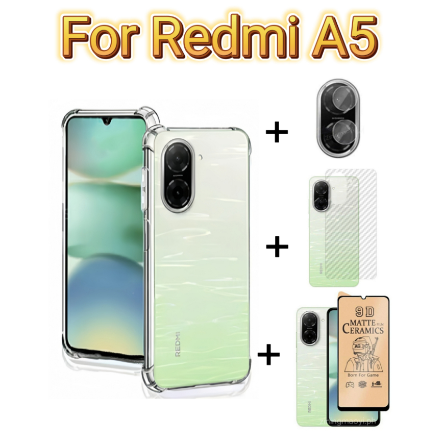 4in1 Redmi A5 Transparent Shockproof Phone Case for Redmi A3 A3X A3 Pro ...
