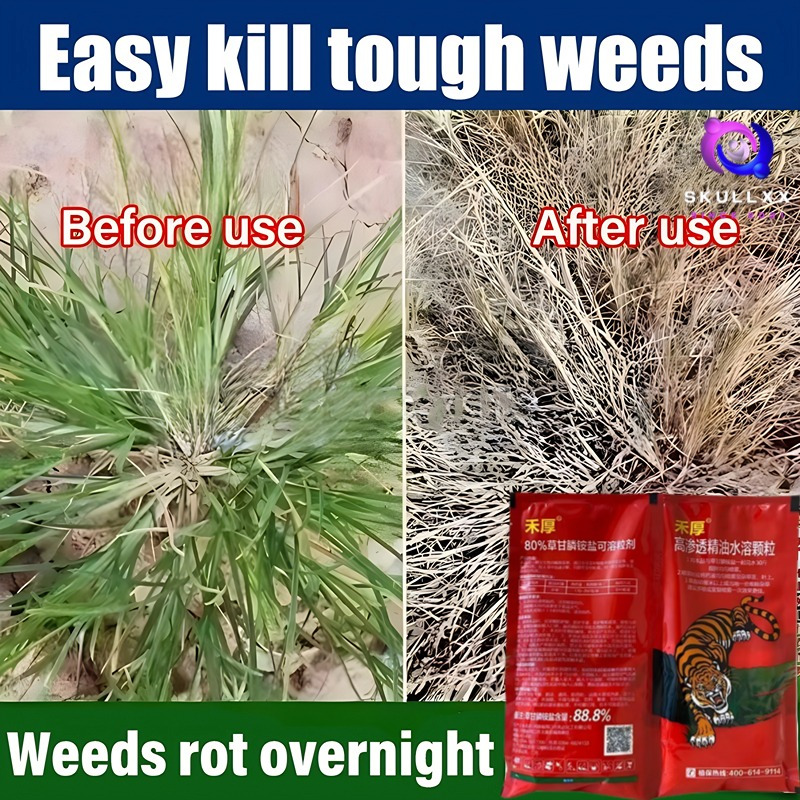 Fast-Acting Glyphosate Weed Killer Powder for Lawn & Garden - 100g ...