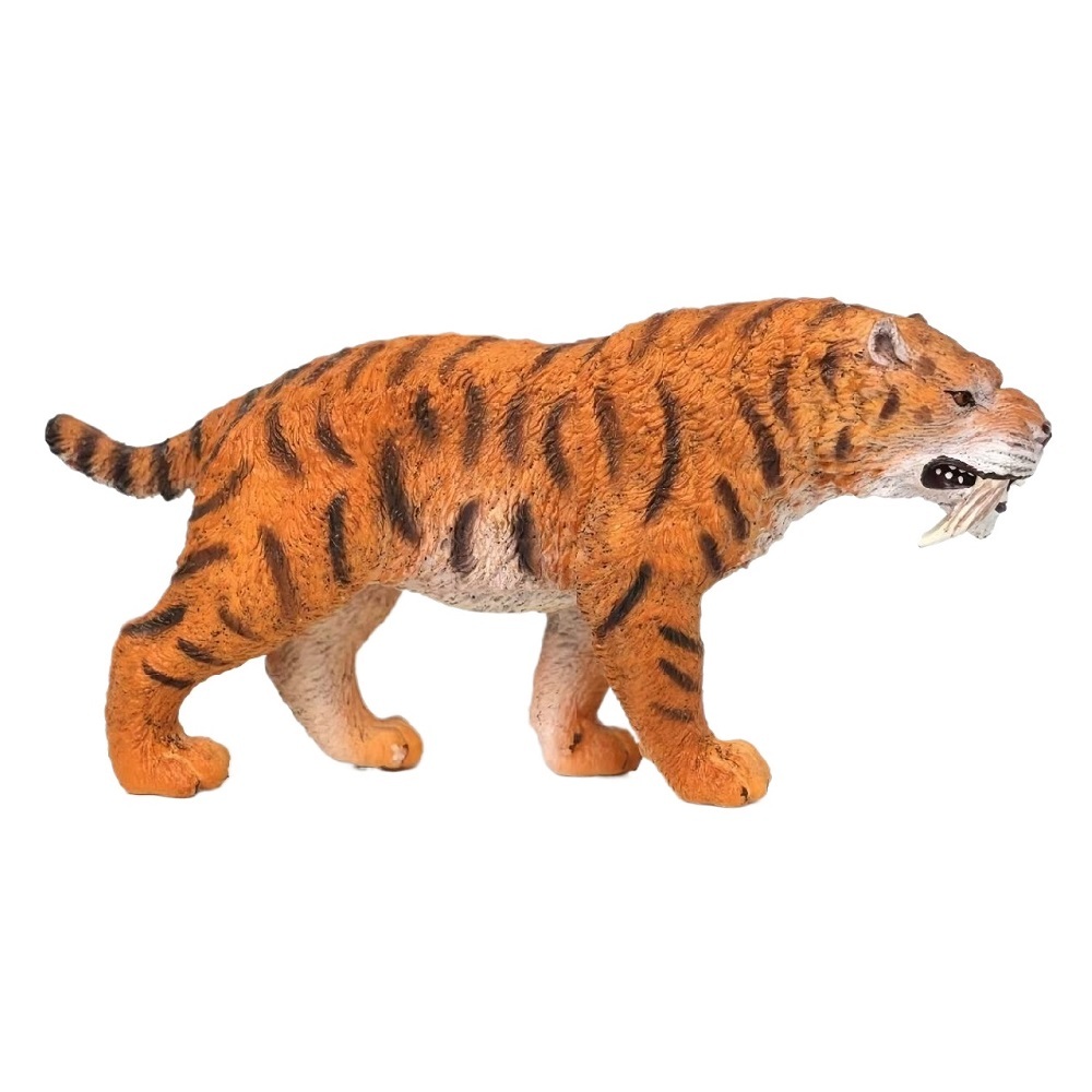 TNG Prehistoric Animal Smilodon saber-toothed tiger Classic Toy Figure ...