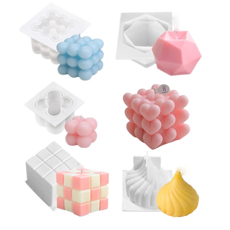 3D Silicone Candle Mold Mini Rubik's Cube Aromatherapy Candle Silicone ...