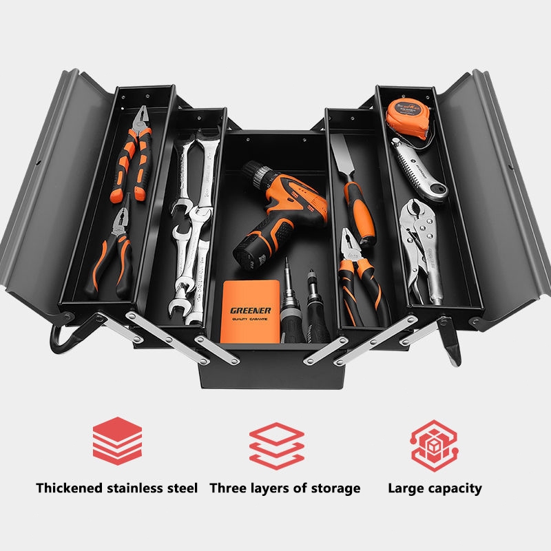 Stainless steel motorcycle tool box large toolbox organizer for tools ...