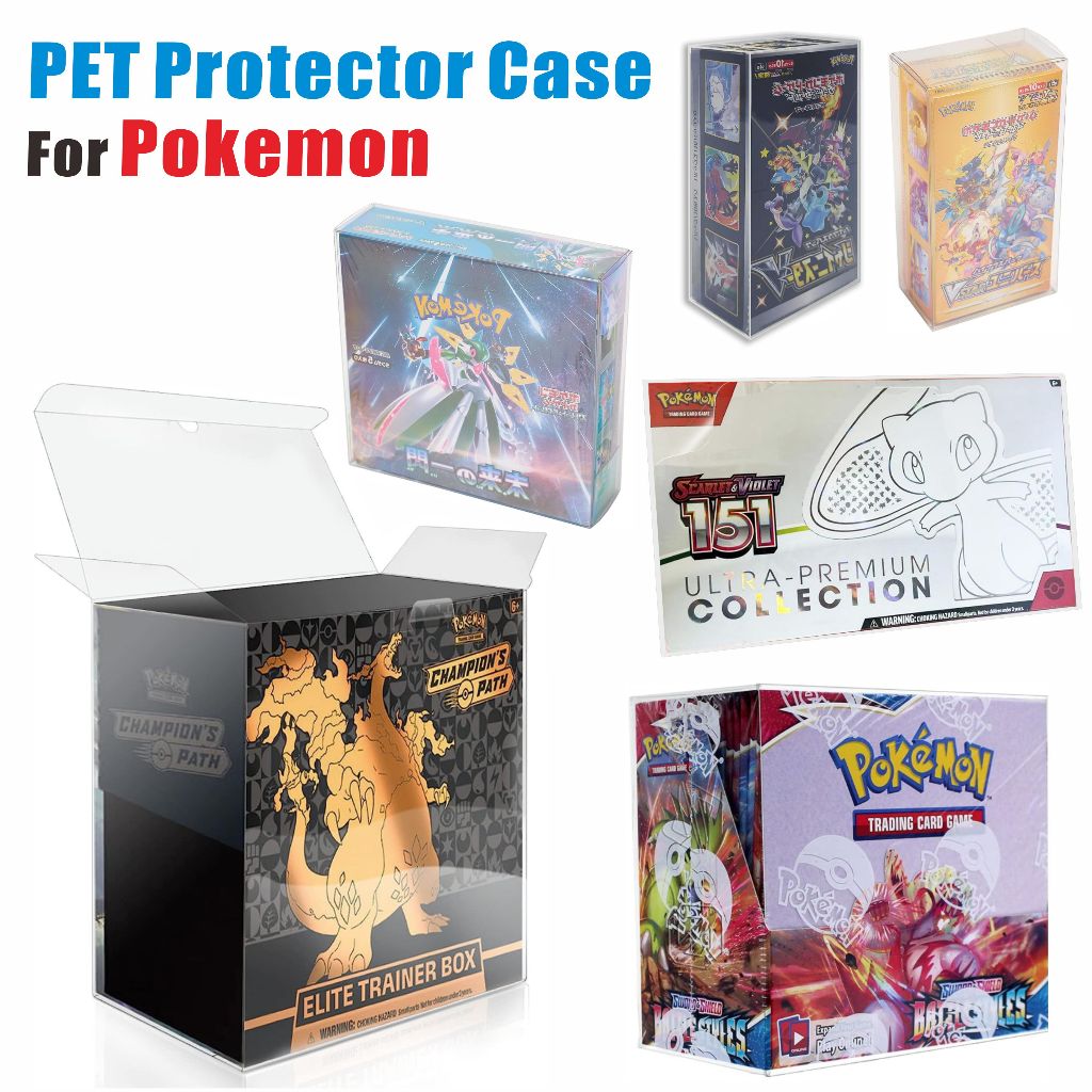 PET Protector Case For Pokemon Eng ETB / Booster Box; 151 UPC Box ...