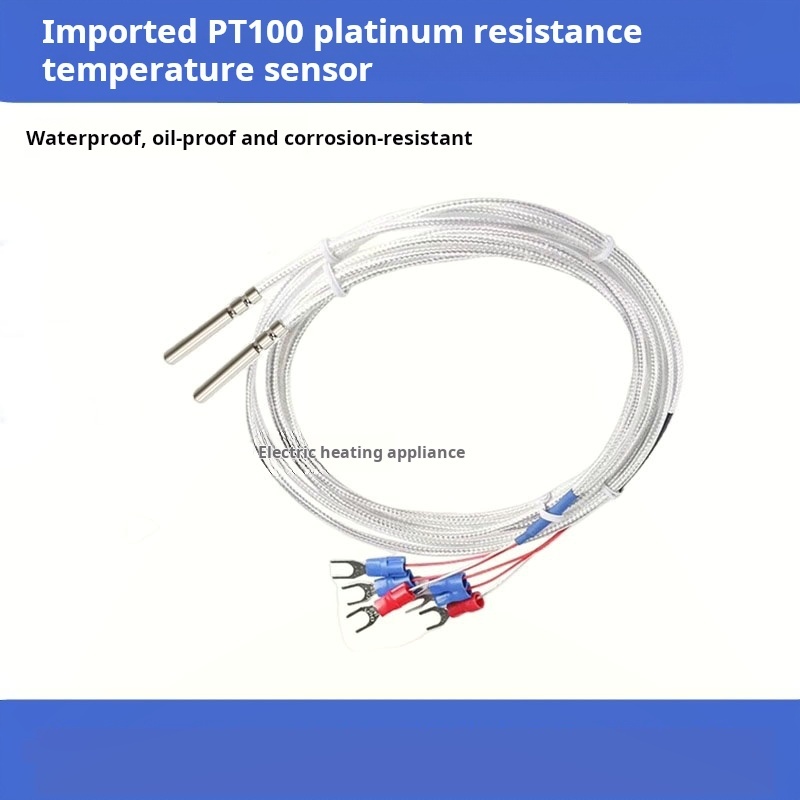 Pt100 Temperature Sensor Probe Waterproof Rolling Slot Thermal ...