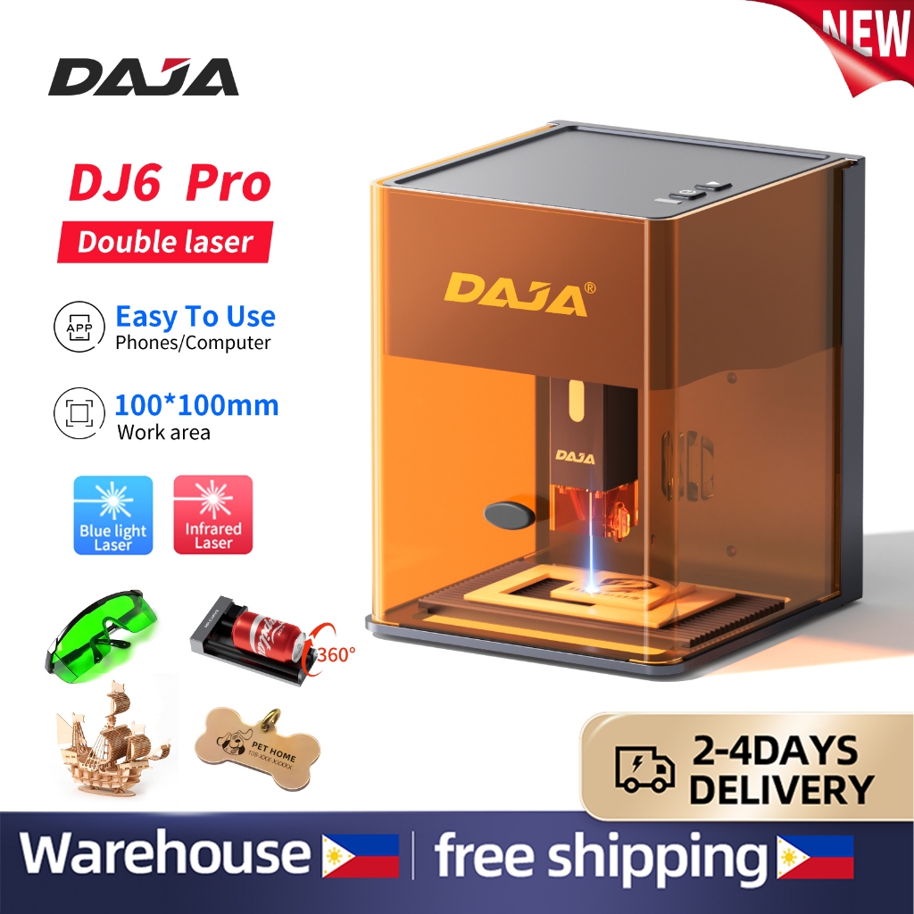 DAJA DJ6 Pro Laser Engraver with Higher Columns Portable Laser Engraving Machine Kits for DIY ...