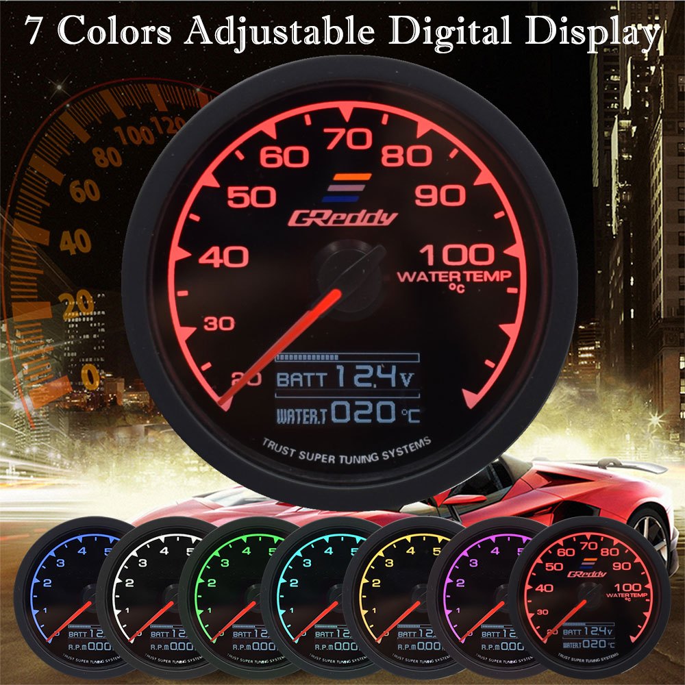 Greddy Racing Gauge 7 Color Multi D/A LCD Digital Display Meter Oil ...