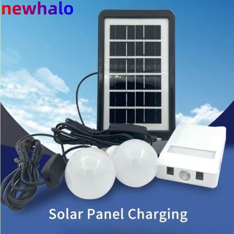 Solar Energy Panel With 3 Light Bulbs 5V Solar Light Powered Lamp LED ...