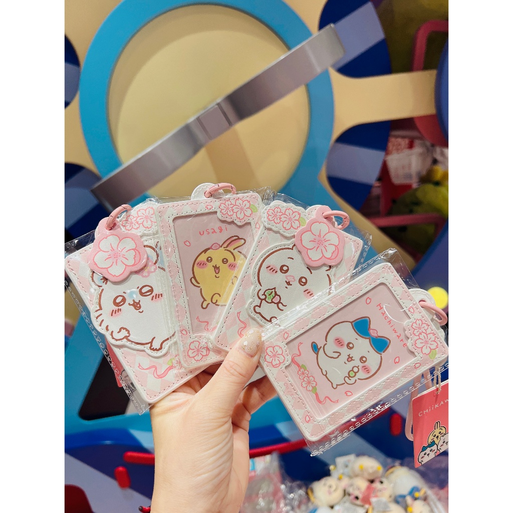 Mini miniso Chiikawa Sakura Season Card Holder ID Case hachiware usagi ...