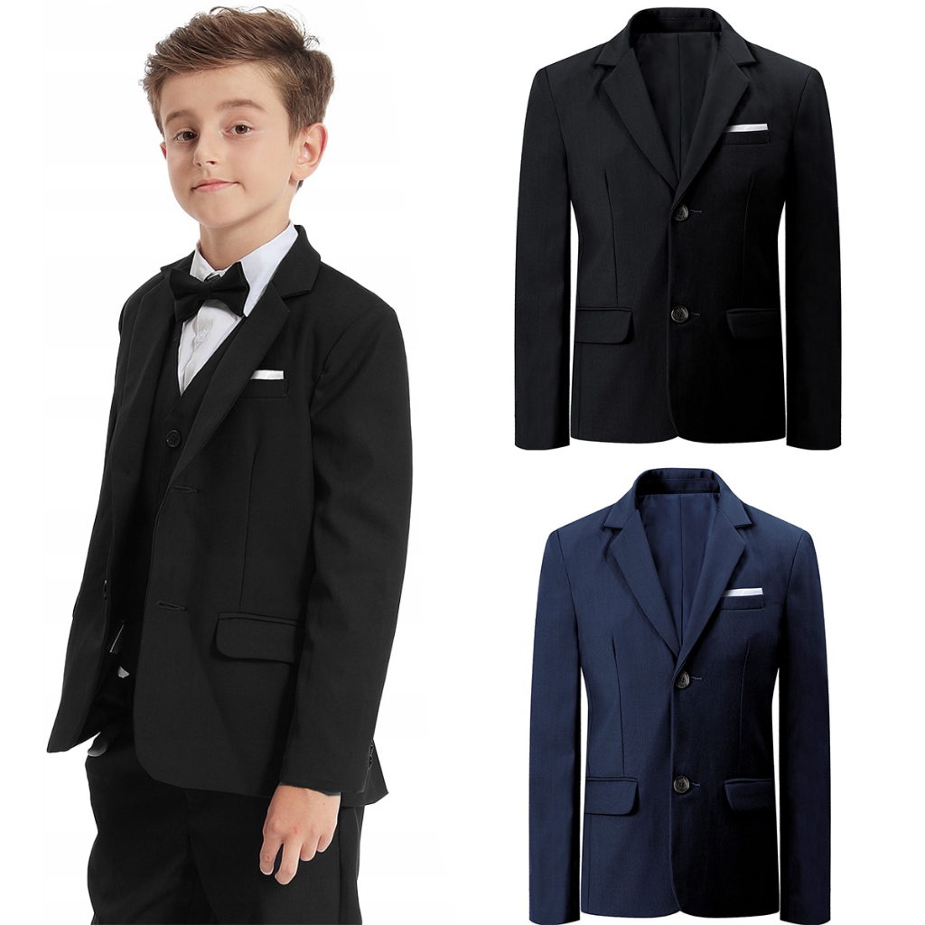 Blazer for Kids boy Formal Jacket Wedding Ring Bearer Coat 6-16 Years ...