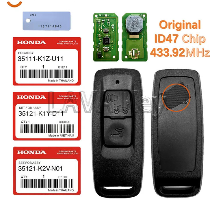 HONDA KEY 433.92FSK Motorcycle Remote Control Key For Honda PCX160 ...