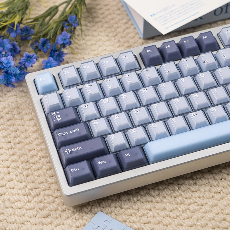 【Keycap Only】Blue Coconut Bubble Keycap 164 Keys PBT+PC Double Shot ...
