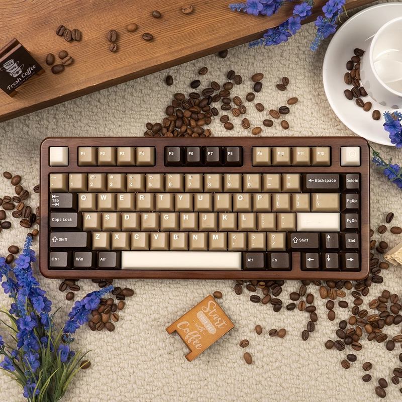 【Keycap Only】Coconut Latte Keycap 164 Keys PBT+PC Double Shot Cherry ...