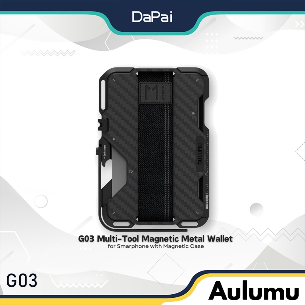 Aulumu G03 Multi-Tool Metal Wallet, Card Holder & Phone Stand with MagSafe for iPhone | Shopee ...