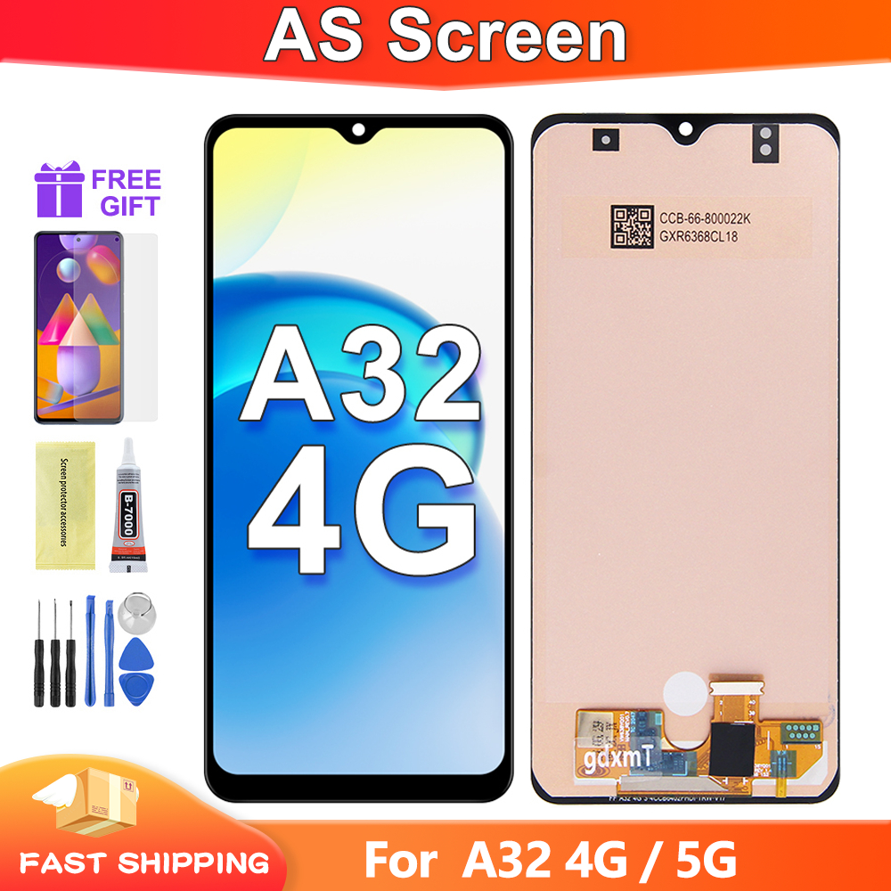 For Samsung A32 4G / 5G A325 A326 LCD Display Touch Screen with Frame Digitizer Replacement ...