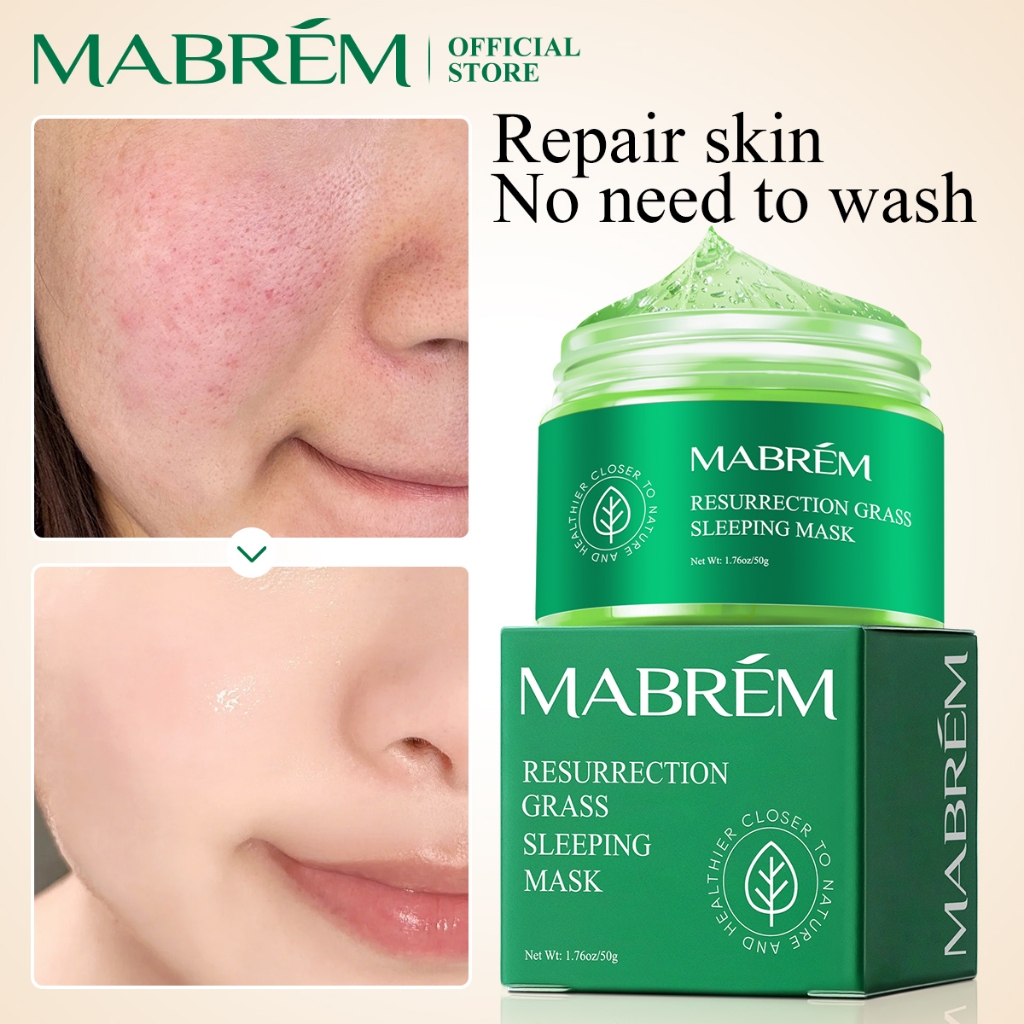 MABREM Revitalizing Grass Hydrating Sleep Mask with Niacinamide for ...