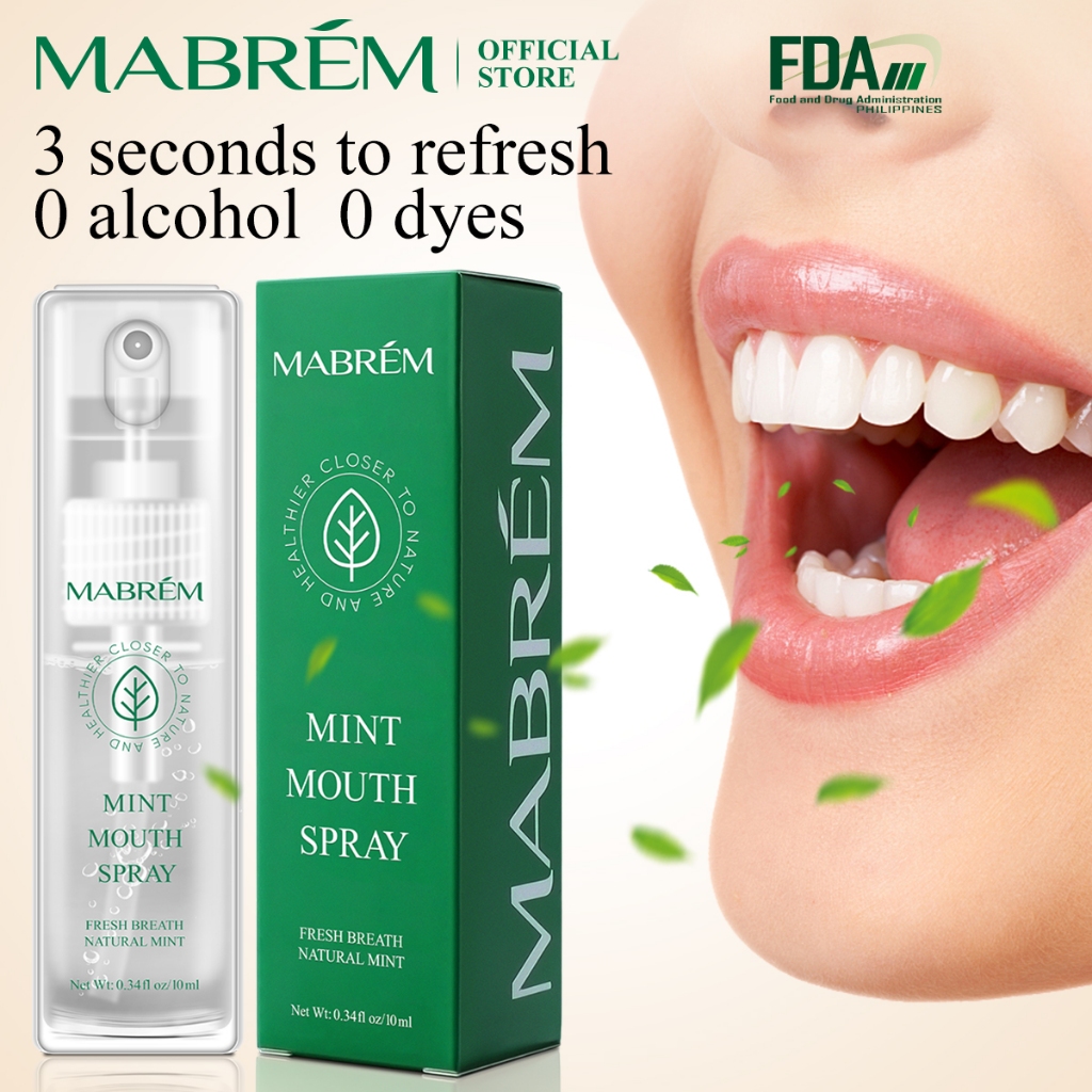MABREM Mouth Spray, Herbal Fresh Breath Freshener, Removes Smoke Odor ...