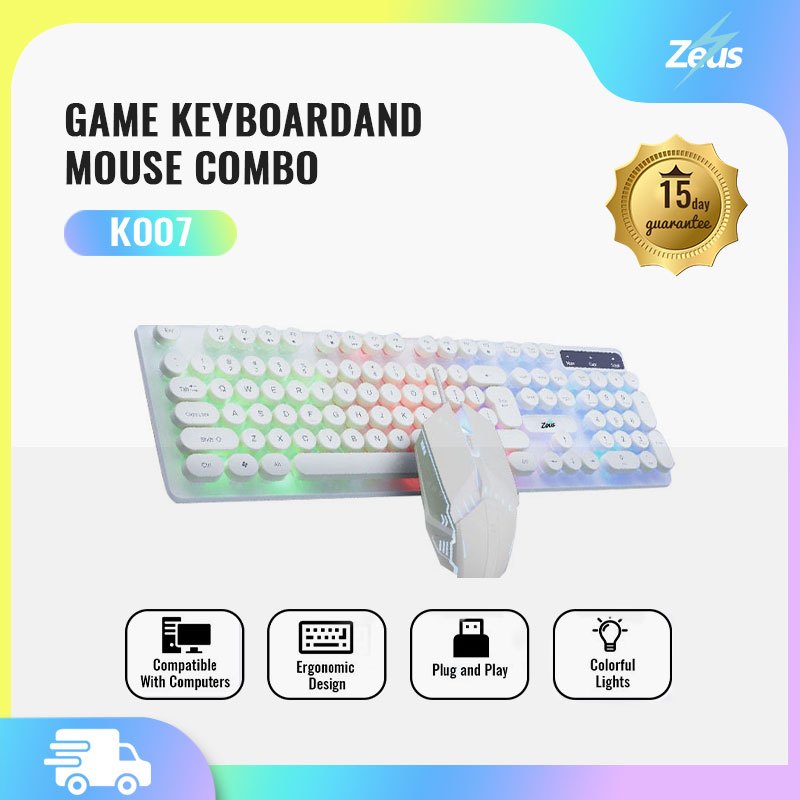 Zeus K-007 104-key punk retro backlit gaming keyboard USB wired ...